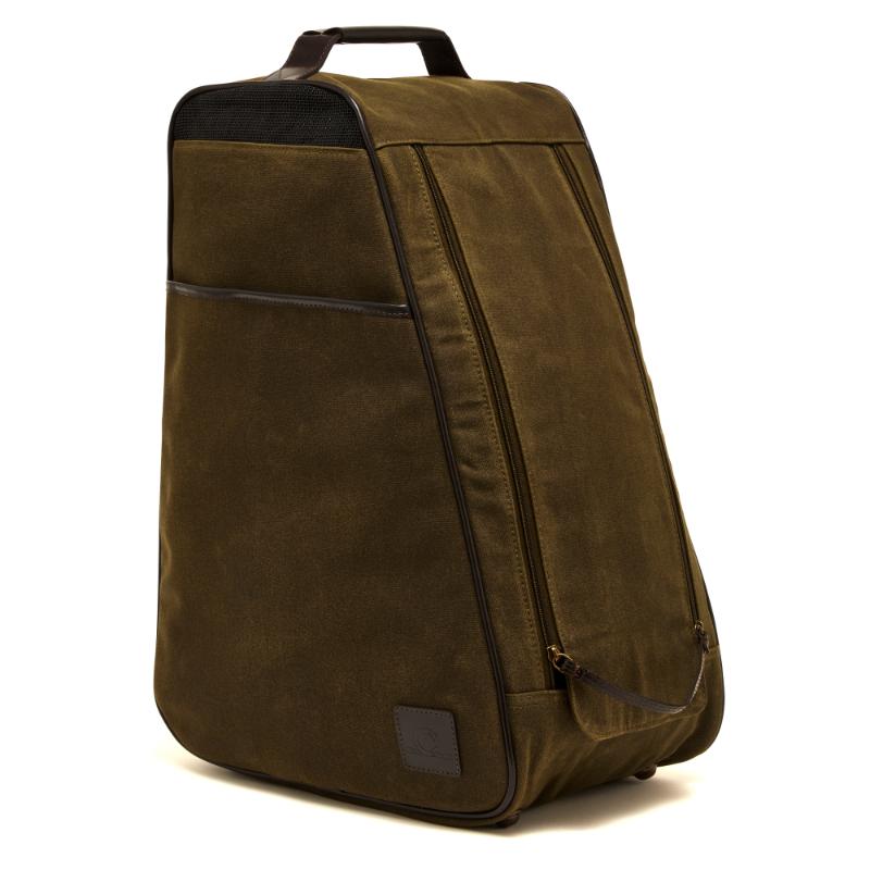 Canvas & Leather Boot Bag - Green / Brown – William Powell