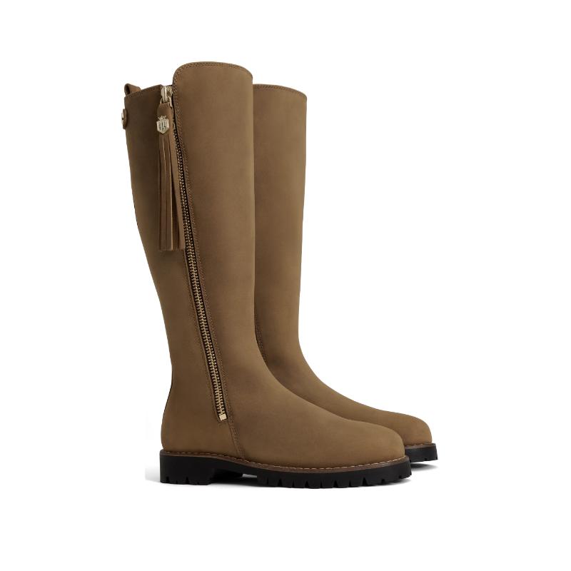Fairfax & Favor Knee High Oakham Ladies Leather Waterproof Boot - Oak ...