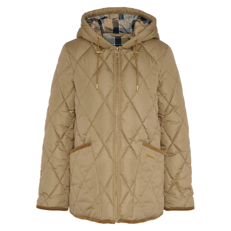 Barbour Erin Ladies Puffer Quilt - Military Brown/Sky Dress Tartan ...