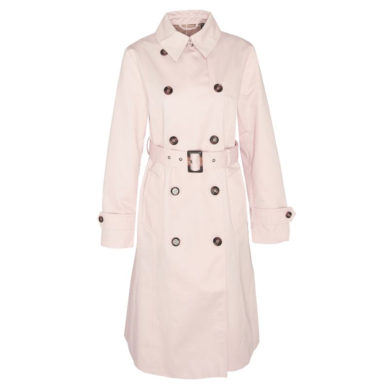 Barbour Greta Ladies Showerproof Trench - Primrose Pink/Primrose Hessi ...