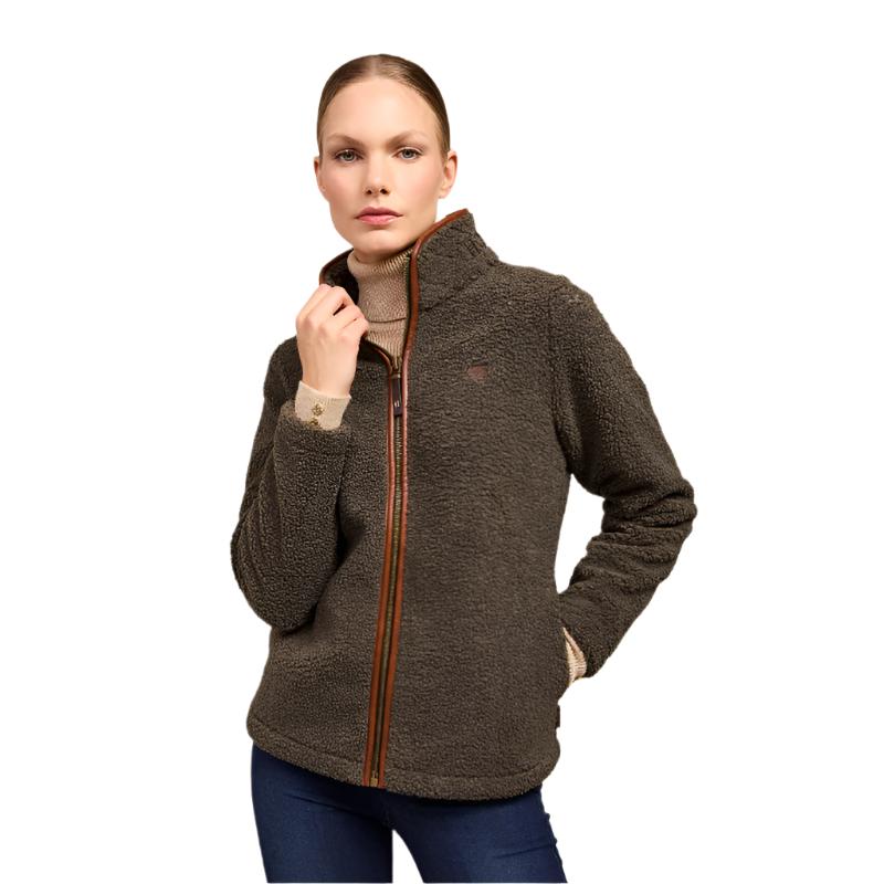 Holland Cooper Country Fleece Ladies Jacket - Khaki Borg – William Powell