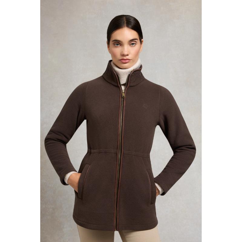 Holland Cooper Country Longline Ladies Fleece Jacket - Chocolate ...