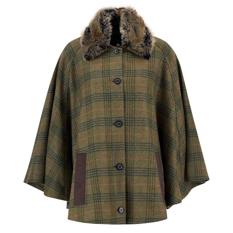Barbour Flax Lily Ladies Wool Cape - Arabesque/Brown – William Powell