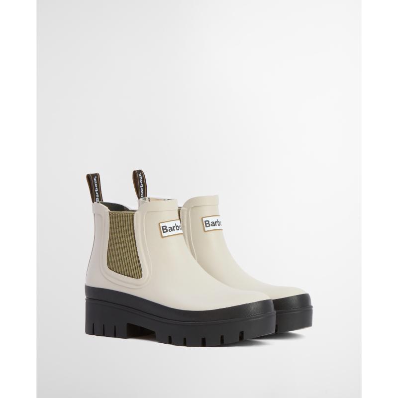 Barbour Halton Ladies Chelsea Wellington Boot - Light Oak/Bleached Oli ...