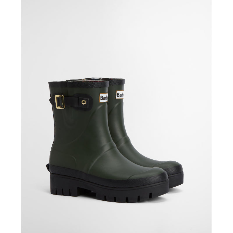 Barbour Raelynn Ladies Wellington Boots - Olive/Black – William Powell