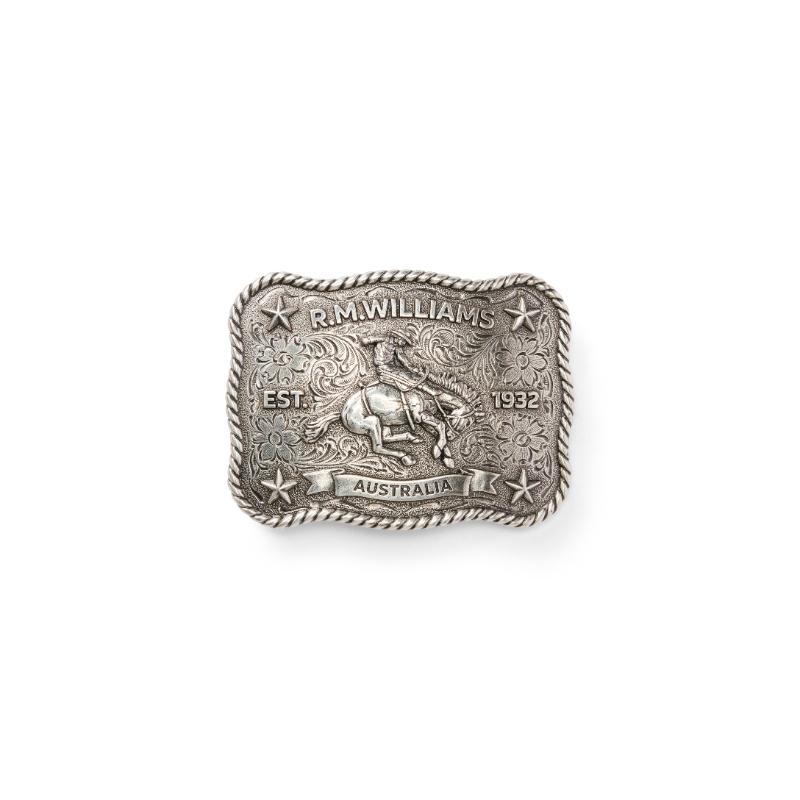 R.M.Williams Cloudbuster Trophy Buckle - Antique Silver – William Powell