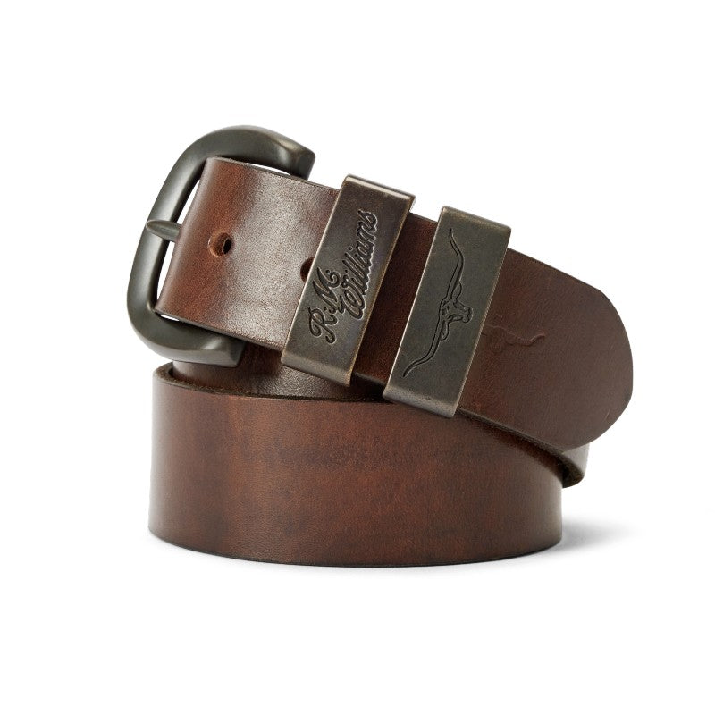 R.M.Williams 1 1/2 Drover Belt - Light Chocolate – William Powell
