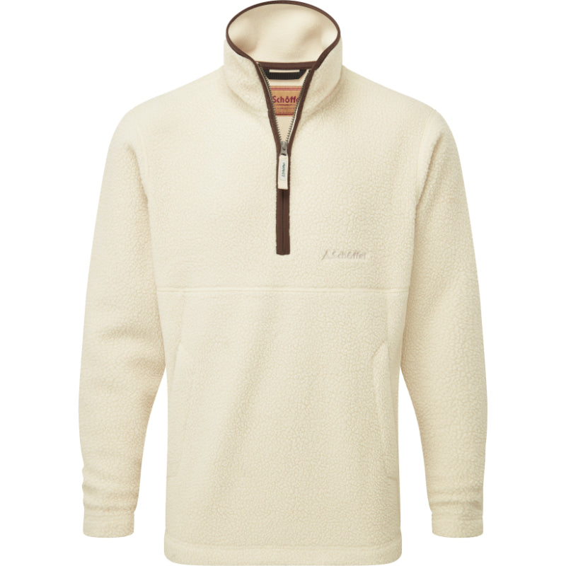 Schoffel Berkeley Retro 1/4 Zip Fleece - Ecru – William Powell