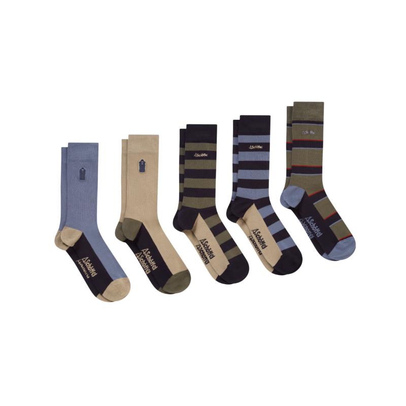 Schoffel Mens Bamboo Socks (Box of 5) 7-11 UK - Oakham Mix – William Powell