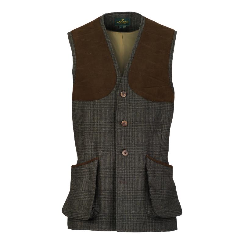 Laksen Leith Mens Tweed Shooting Vest - Willow Tweed – William Powell