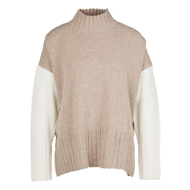 Barbour Cecilia Ladies Funnel Neck Knit - Earl Grey – William Powell