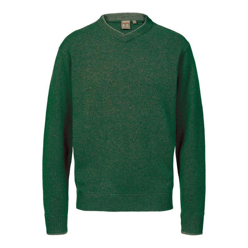 Musto Country V-Neck Mens Lambswool Jumper - Deep Green – William Powell