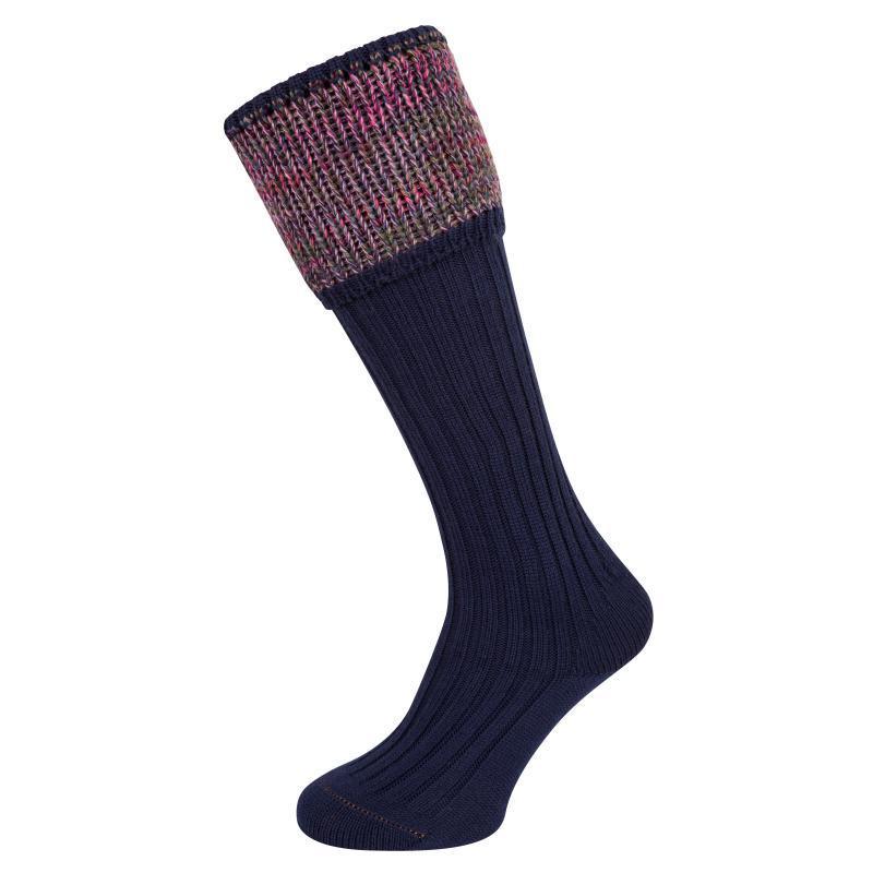 William Powell Katrine Ladies Merino Shooting Socks - Navy