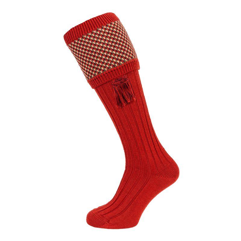 William Powell Tayside Mens Merino Shooting Socks with Garters - Chest